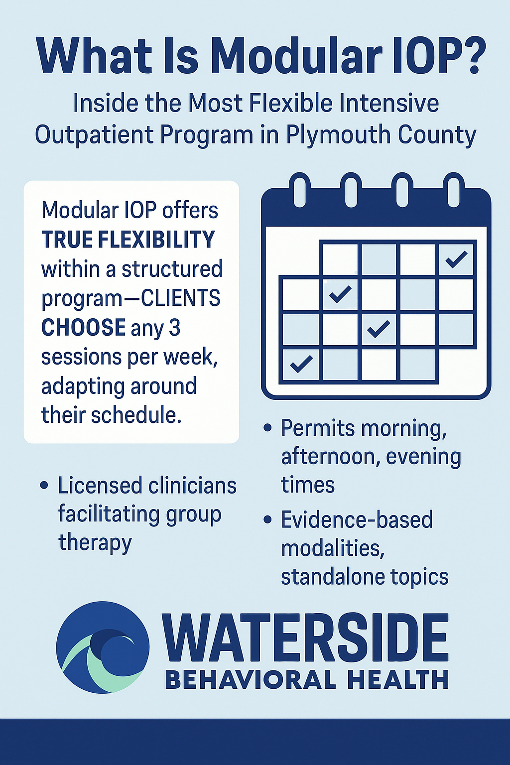 Flexible Modular IOP in Plymouth County | Waterside Behavioral